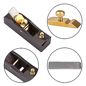 Katfort Mini Hand Planer for Woodworking, 3.2inch Wood Planer Hand Tool Flat Bottom Trimming Plane for Wood Planing Surface Smoothing, with 1 Planer Blade and 1 Metal Fixer