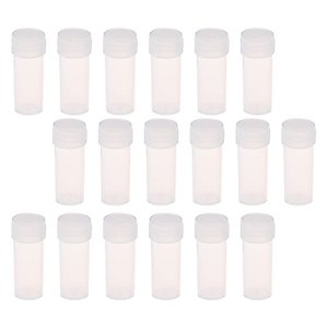 Hemobllo Medication Vials 5ml Plastic Bottles Small Vials Empty Sample Containers with Screw Caps Containers for All Your Pills, Tablets or Supplements (Transparent)
