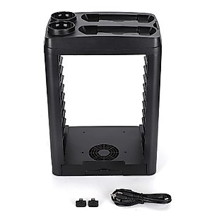 Charging Dock Charger Stand Multi‑Function Charging Dock Cooling Base CD Storage Rack for PS4 for Slim for PRO Host