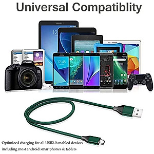Short Micro USB Cable 3Pack 0.5FT/6inch Android Durable Premium Nylon Braided Fast Charging Sync Cord for Car,Power Banks,Roku TV Stick,4K Fire TV Stick,Chromecast,Samsung LG Phone Portable Charger