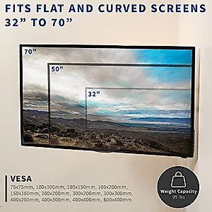 VIVO Corner TV Wall Mount for 32 to 70 inch LCD LED Plasma Flat Screens, Full Motion Articulating Bracket, VESA up to 600x400, MOUNT-CR70C