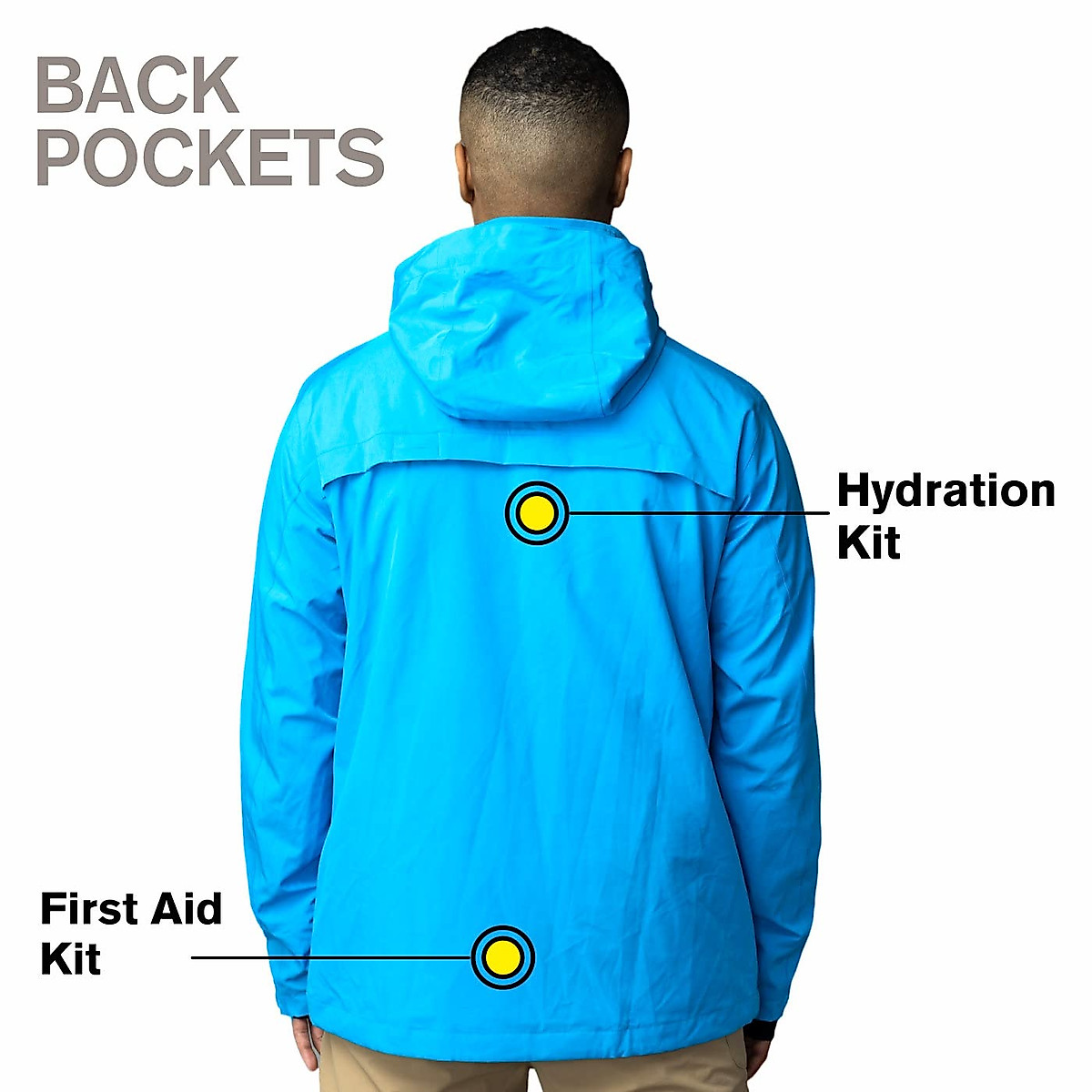 Apricoat Adventure 2.0 Men's Warm Winter Jacket Insulated, Hooded, Waterproof and windproof for Traveling, Hiking, Trekking, Camping, & All Sports Activities such as Snowboarding & Skiing-Light Blue