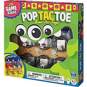 Spin Master Games Pop Tac Toe Popper Board Game, for Families and Kids Ages 3 and u