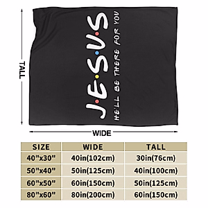 ROSIHODE Jesus Christian Throw Blanket Thin Flannel Fleece Blanket Warm Fuzzy Cozy Blankets Home Couch Bed Sofa Decoration for Women Men