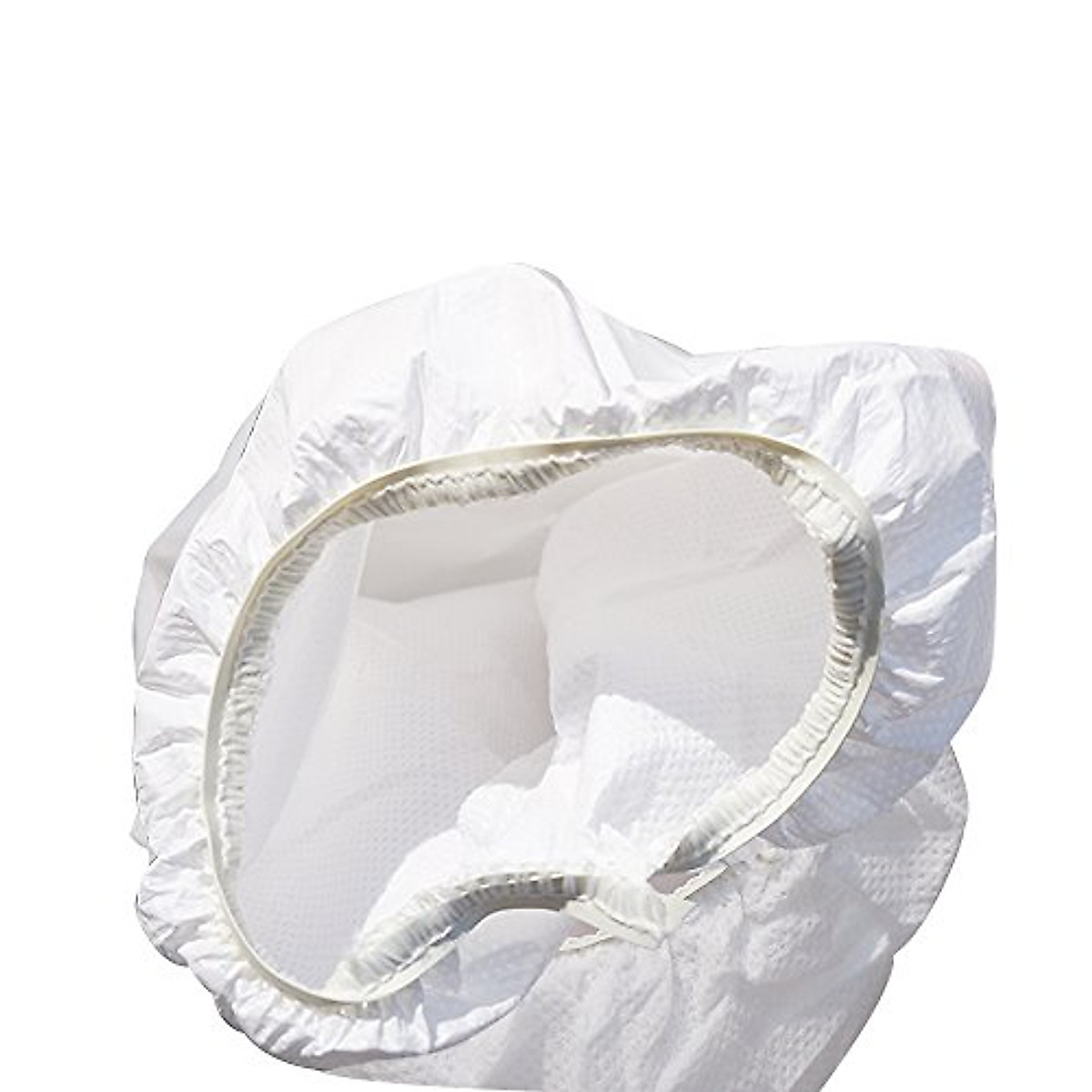 Raygard 30203 Microporous Disposable Coveralls Protective Breathable Hooded Suit with Elastic Cuffs, Ankles and Waist,Zip Front Opening, Serged Seams for Spray Paint Chemical Industrial(X-Large,White)