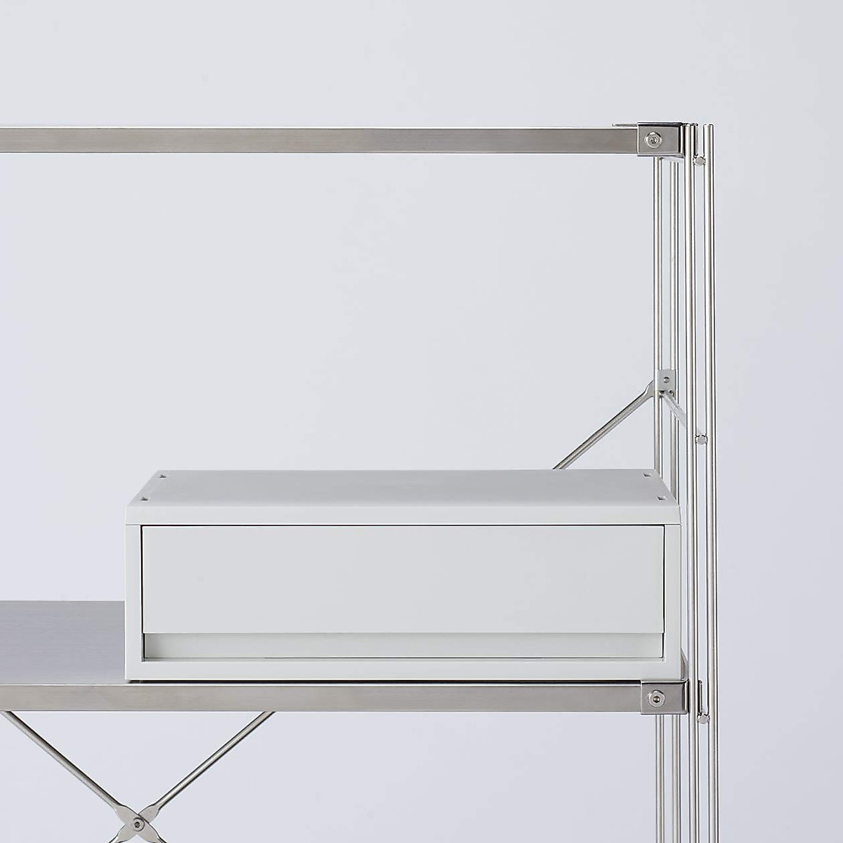 MUJI B7S7033 Storage Case, ys/m, White/Grey