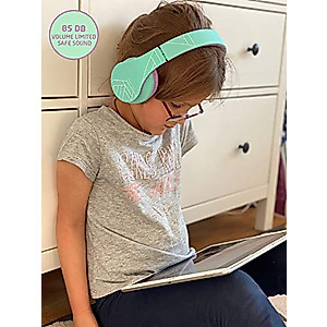 PowerLocus Kids Headphones Over-Ear, Bluetooth Wireless Headphones for Kids,with Microphone, Safe 85DB Volume Limited, Foldable with Carry Case, Audio Cable, Micro SD mode for Online Classes,PC,Phones