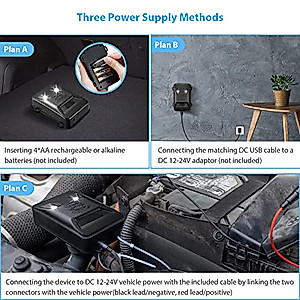 KICKOUTOR Rodent Repellent for Car Engines, Ultrasonic Under Hood Animal Repeller, Battery Operated & 12V 24V Car Truck RV Rat Deterrent Rodent Defense Vehicle Protect with LED Strobe Lights (1 Pack)