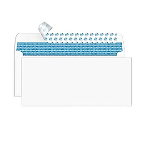 500 #9 Security Self-Seal Envelopes, Premium Security Tint Pattern, Ultra Strong Quick-Seal Closure - No Window, EnveGuard, Size 3-7/8 x 8-7/8 Inches - White - 24 LB - 500 Count (30138)