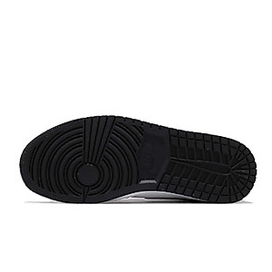 Nike mens Air Jordan 1 Mid GS Shoes, Black Gym Red White, 6.5 Big Kid