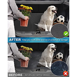 Mixsuper Custom Fit Cargo Liner for 2015-2023 Ford Mustang Coupe (Fits Models Without Subwoofer in Cargo Area) All Weather Rear Trunk Liner Cargo Mat for Mustang Accessories (Not Fit Mach-E)