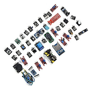 Shanrya 45 in 1 Sensor Assortment Set, Mainstream Lightweight Sensors Kit Resin Portable Multi-Functional for Beginners for Electronics Learning