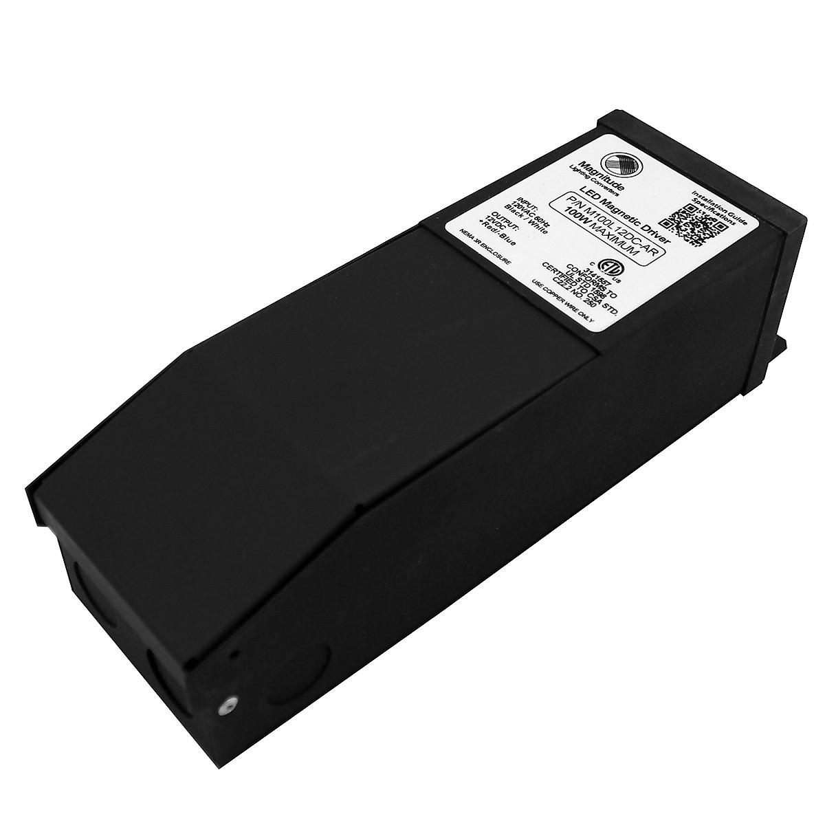 12V Magnitude Magnetic Dimmable LED Driver Transformer Hardwired Under Cabinet Lighting 100 Watt - Inspired LED