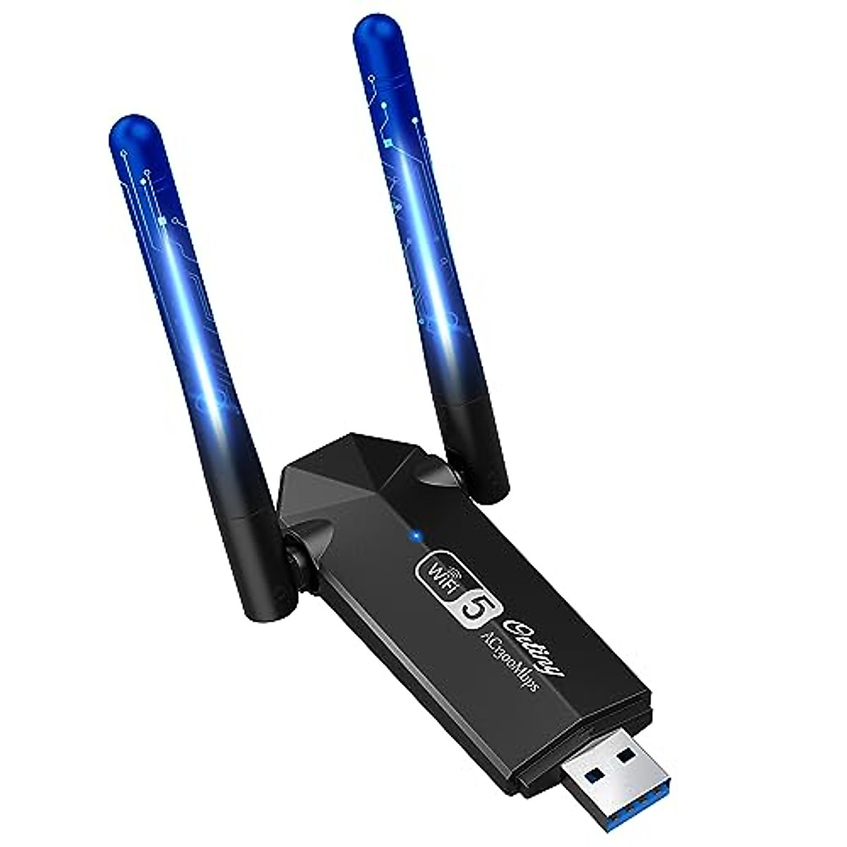 USB WiFi Adapter, Ortiny 1300Mbps WiFi USB Dual Band 5G/2.4G Wireless Network Adapter for Desktop Laptop PC, Dual Band WiFi Dongle Wireless Adapter for Supports Windows 11/10/8/7, Mac OS 10.9-10.15