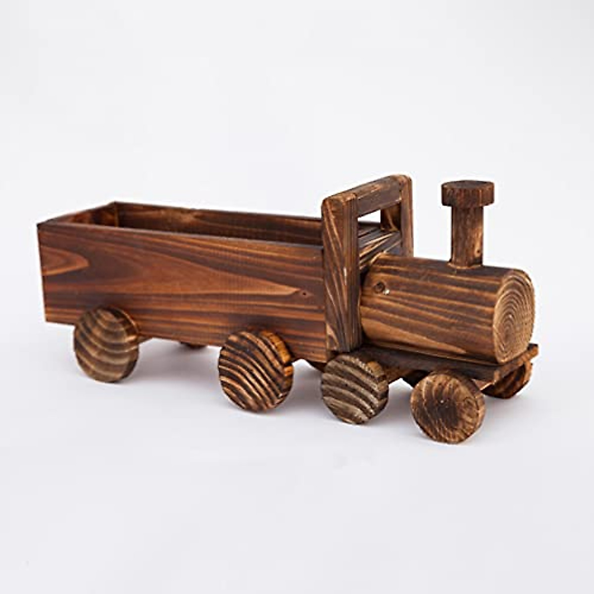 DOITOOL Home Decor Home Decor Plants Pots Succulent Pots Wooden Plant Pot Train Flower Pot Succulent Planter Flower Pots Bonsai Container Decoration Woodsy Decor Plants Pots Car Decor