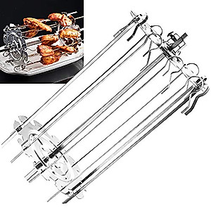 n/a Hot New Stainless Steel Grilled Cage Roaster Barbecue Kebab Maker Meat Skewer Machine BBQ Grill Kitchen Air Fryer Accessorie