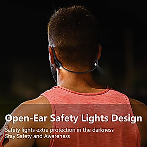 sayrelances Bone Conduction Headphones Waterproof, IPX8 Swimming Headphones with MP3 Play 32G Memory, Bluetooth 5.3 Open Ear Sports Headphones with Night Light for Running Swimming Cycling Workout