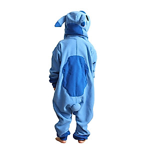 OGU' DEAL Kids Halloween Onesie Animal Pajamas Cosplay One Piece Costumes Cartoon Outfits Jumpsuit for Boys Girls Blue