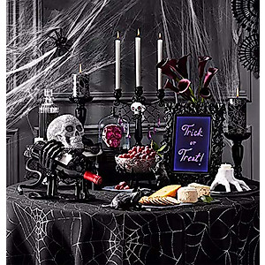 Halloween Spider Web Decoration with 80 Fake Spiders Haunted House Props