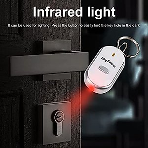 1 Pieces Key Finder KeyTag LED Light Remote Sound Control Lost Key Finder with 1 Pieces Keychains Key Locator Device Phone Keychain for Child Elderly Pet Luggage