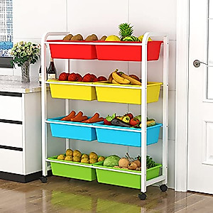 WUWEOT 5 Pack Large Storage Bins, 15" x 11.5" Plastic Stackable Classroom Organizer, Multipurpose Toy Basket for Classroom, Nursery, Playrooms and Home Organization