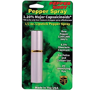 Pepper Shot Lipstick OC Pepper Spray Bundle for Women Lot of Two (1) Pink (1) Red