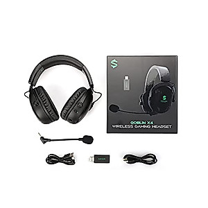 Black Shark Wireless Gaming Headset with Detachable Ultra Clear Microphone - Bluetooth 5.2 - Wired 3.5MM - 2.4 Ghz Wireless 3 Modes, Hi-Fi 7.1 Sound Over Ear for PC, PS5, PS4, Xbox One, Switch Gamer
