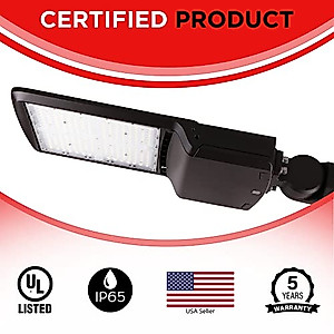 Shine LED 300W Parking Lot Flood Light AL3 Series, 5700K, 45000lm, 145lm/W, Slip Fitter Mount, DLC, UL Certified, IP65 Rated, Outdoor Street, Parking Lot, Security Flood Light