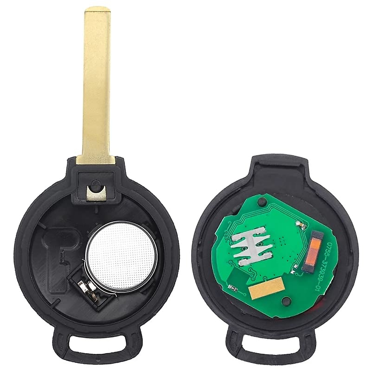 Beefunny 315MHz PCF7941 Chip FCC: KR55WK45144 Smart 3+1 4 Button Smart Remote Car Key Fob for Mercedes Benz Smart Fortwo (1)