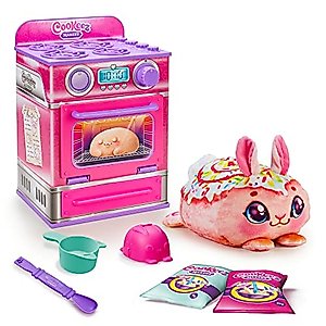COOKEEZ MAKERY Cinnamon Treatz Oven. Mix & Make a Plush Best Friend! Place Your Dough in The Oven and Be Amazed When A Warm, Scented, Interactive, Friend Comes Out! Which Will You Make?