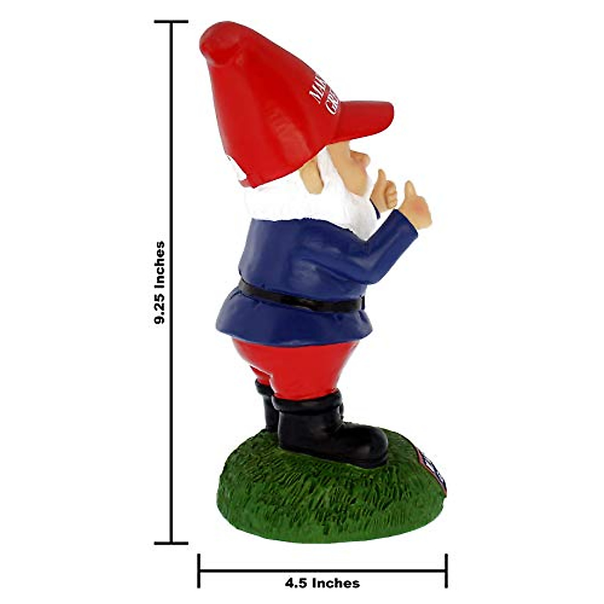 Gnometastic Make Gnomes Great Again Garden Gnome Statue, 9.5 Inches - Indoor or Outdoor Funny Garden Gnomes and Lawn Decoration,