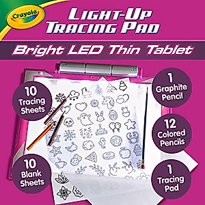 Crayola Light Up Tracing Pad Pink, Gifts & Toys for Girls and Boys, Age 6, 7, 8, 9 [Amazon Exclusive]