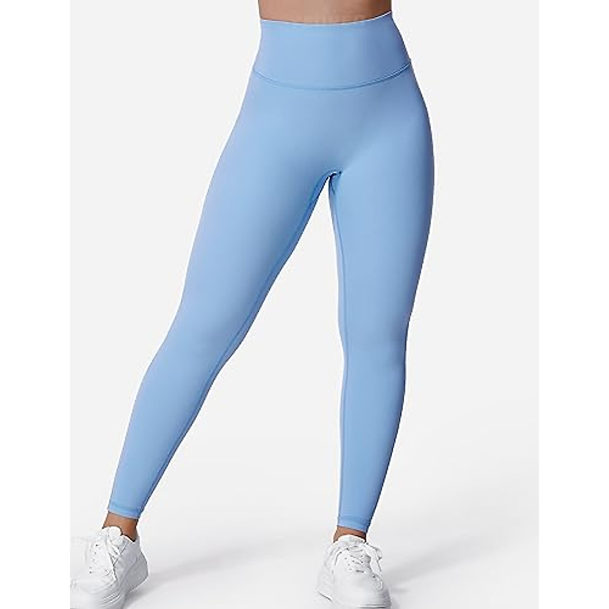 YEOREO Grace Workout Leggings for Women Butt Lifting Tummy Control High Waist Gym Yoga Compression Pants Light Blue L