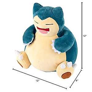 Pokémon 12" Large Snorlax Plush - Officially Licensed - Generation One - Quality Soft Stuffed Animal Toy - Add Snorlax to Your Collection - Great Gift for Kids, Boys, Girls & Fans of Pokemon