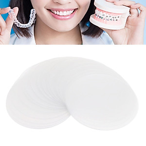 20pcs Dental Hard Splint Sheets Round, Vacuum Forming Sheet Thermoforming Material Round Good Thermoforming Performance, for Vacuum Forming Machine