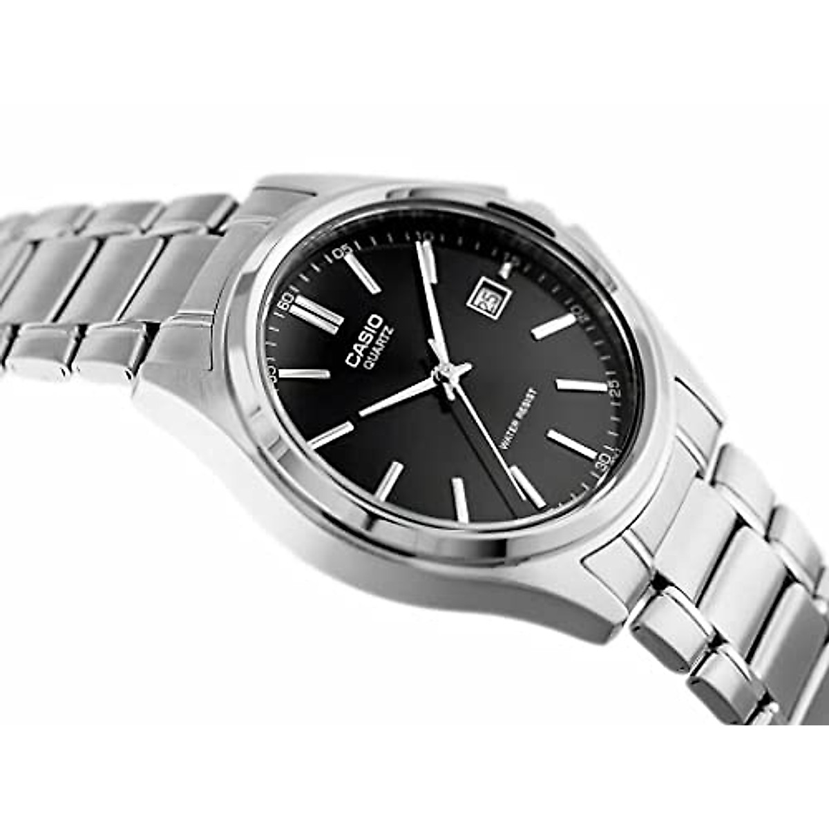 Casio MTP-1183A-1AEF Men's Watch Analogue Quartz Stainless Steel, Silver/Black, Bracelet