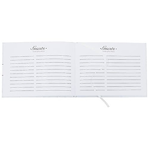 Floral Wedding Guest Book for Reception, Party, Baby Shower, Birthday (8.3 x 6.25 in, 56 Pages)