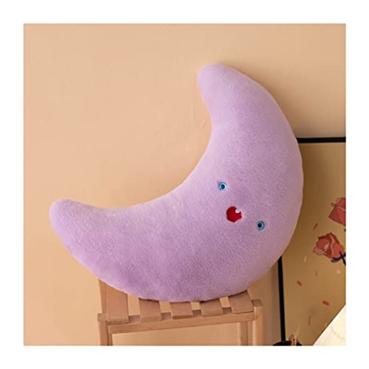 Baiyuruodie Plush Flower Pillow, Cushion, Office Cushion, Home Decoration, (45cm（17.7inch）, Purple)