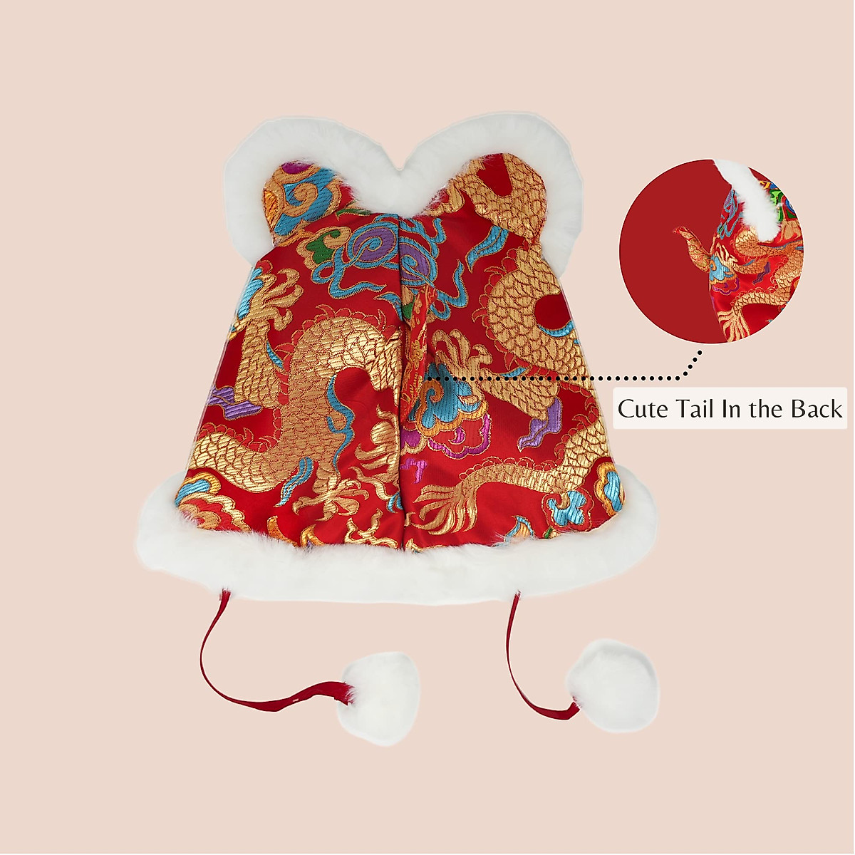 Coco Dolphin Baby Tiger Hat Chinese Asian Hat Infant Chinese New Year Chinese Traditional Toddler Cap Boy Girl Red