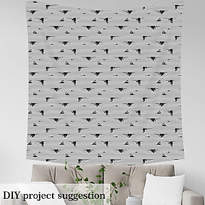 Feelyou Cute Cat Fabric by The Yard, Funny Kitten Stripe Lines Upholstery Fabric, Playing Cats Cat Lover Outdoor Fabric, Reupholstery Fabric for Chairs, 2 Yards, Gray Black