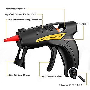 mofa Glue Gun,30W Mini Hot Glue Gun Kit with 20Pcs Glue Sticks,Hot Melt Glue Gun for DIY Crafts,Quick Repairs,Decorations,Home,School, Office Arts (Black)