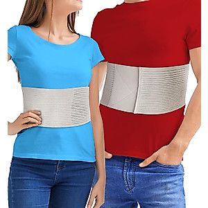 Rib Brace Chest Binder | Rib Belt to Reduce Rib Cage Pain | Chest Compression Support for Rib Muscle Injuries, Bruised Ribs | Breathable Chest Wrap Rib Brace for Women Men | (XXL 52 Inch)