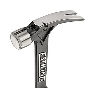 ESTWING Ultra Series Hammer - 15 oz Short Handle Rip Claw with Smooth Face & Shock Reduction Grip - EB-15SR,Black