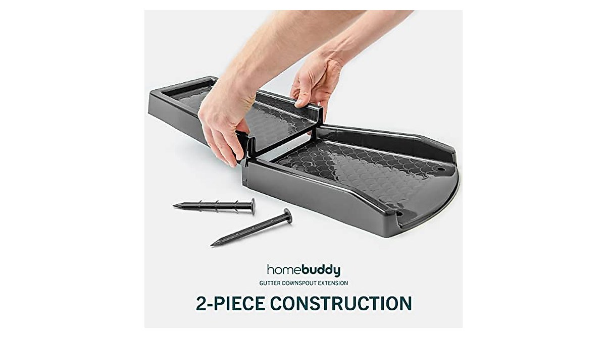 HomeBuddy Black Gutter Downspout Extension - 2 Pack