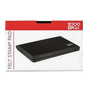 2000 PLUS Stamp Pad, Felt, Size No.2, 6-1/4" x 3-1/2", Black Ink (090407)