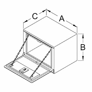 RKI H241818 Steel Underbody Truck Box , Black