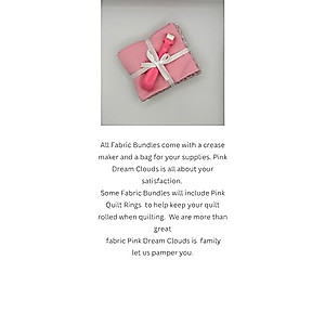 Pink Dream Clouds Fat Quarter Bundles - 100% Cotton Quilting Fabric Bundles 10pcs Fat Quarters 18x21-Medium Weight 5.2 oz - Fabric Quilting and Sewing -Crease Maker (Solids)