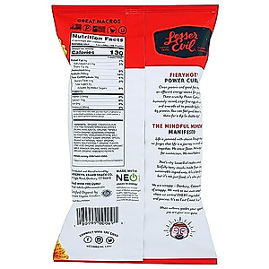 LesserEvil Fiery Hot Power Curls, 4 OZ