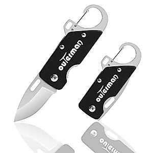 Outerman Folding Knife with Clip, Mini EDC Cool Sharp Tactical Folding Pocket Knife Multi-functional EDC Knife for Outdoor Camping Hiking Hunting
