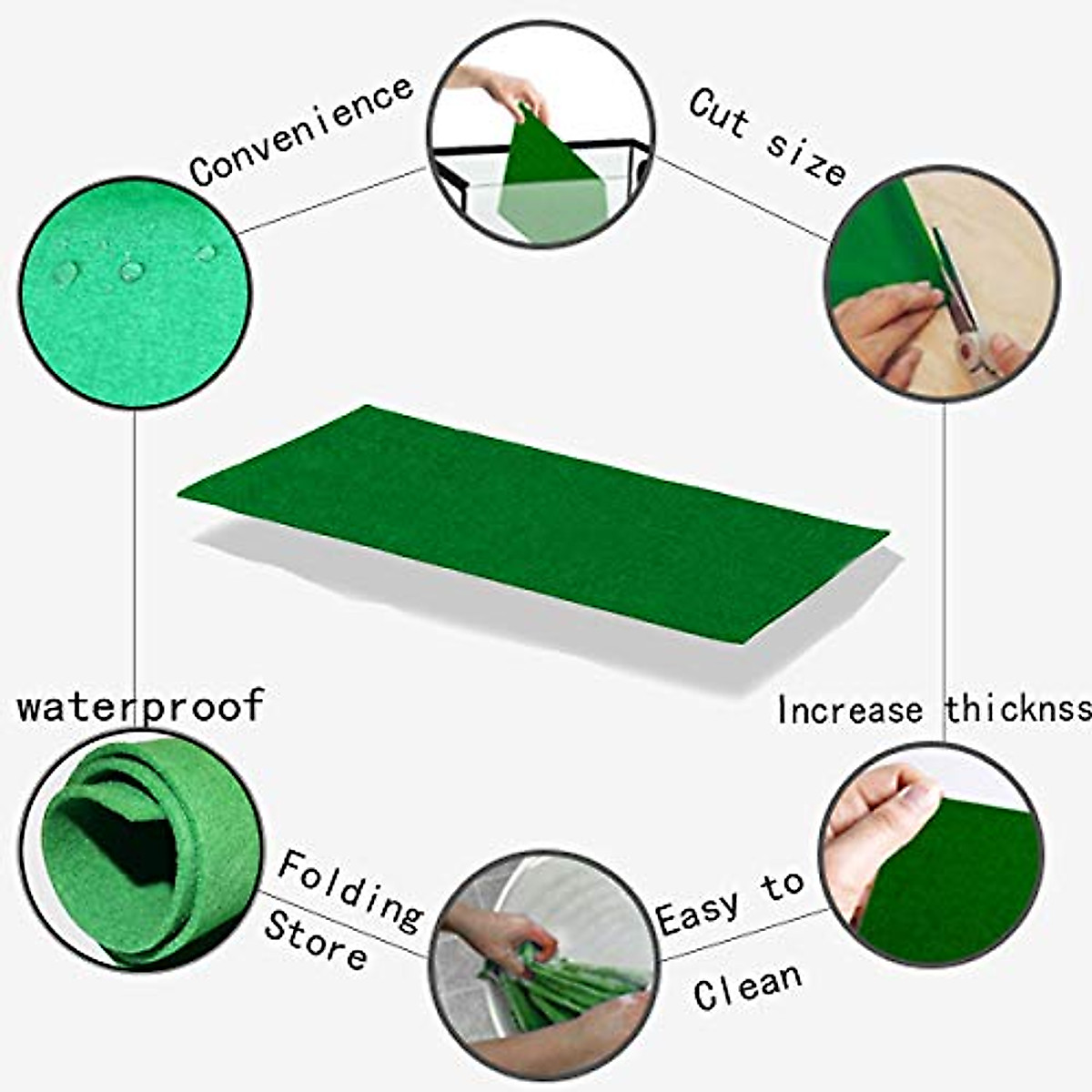 Mechpia 59" x 20" Reptile Carpet, Terrarium Extra Large Mat Liner Bedding Reptile Substrate Supplies for Bearded Dragon Lizard Leopard Gecko Snake Tortoise (Green)